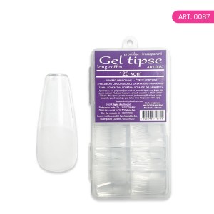 Claser gel tipse - LONG COFFIN 0087