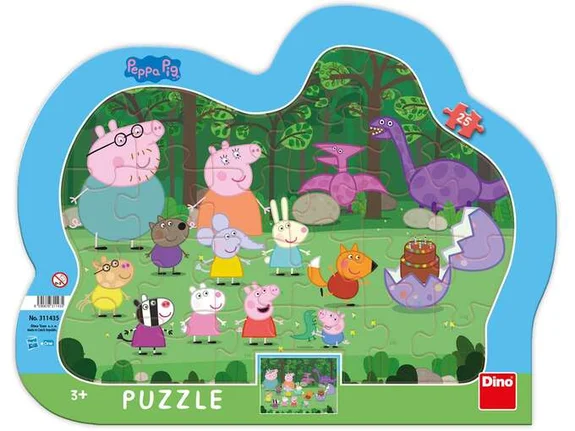 Dino Puzzle Peppa Pig u ramu 25 delova