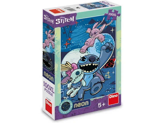 Dino Puzzle Stitch set neon xl 100 delova