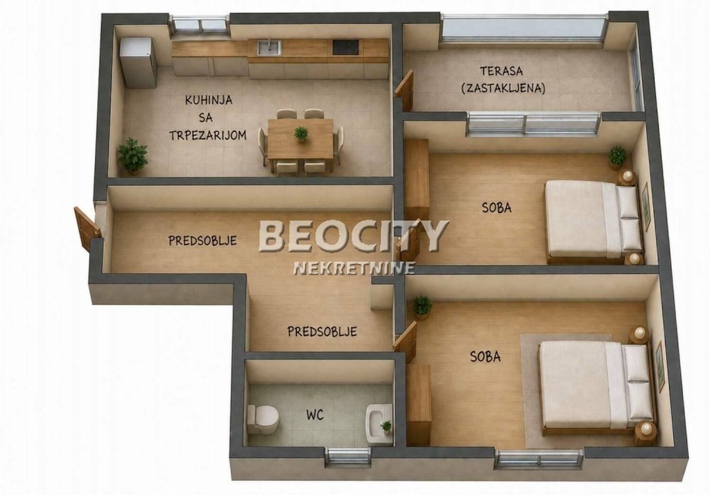 Trosoban stan, Novi Sad – Avijatičarsko Naselje | Prodaja · 69m² · 155.250€