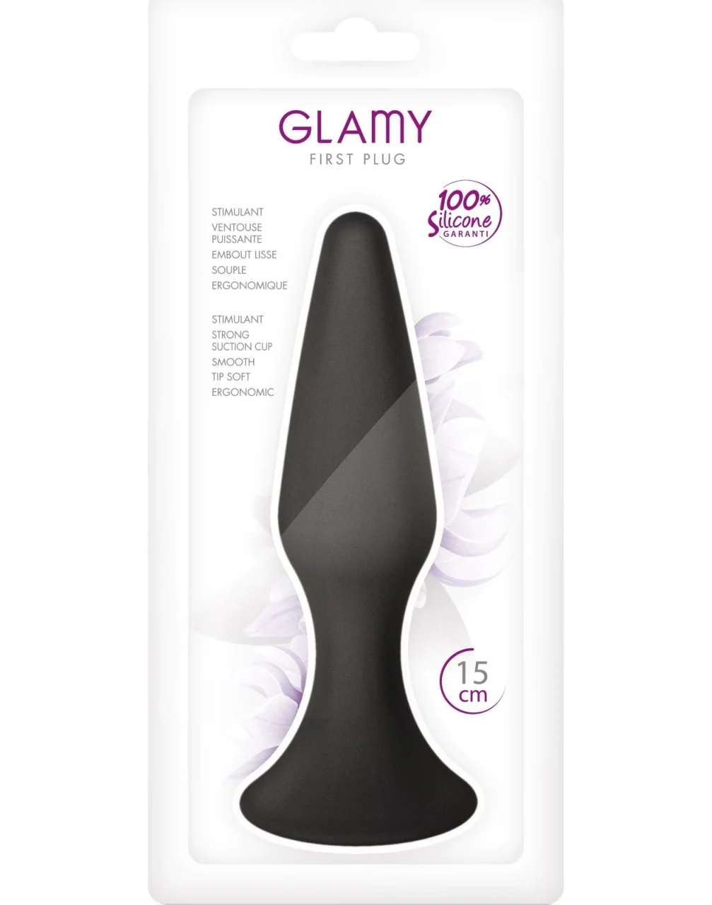 Silionski analni plug | Glamy 15 cm / 3,2 cm