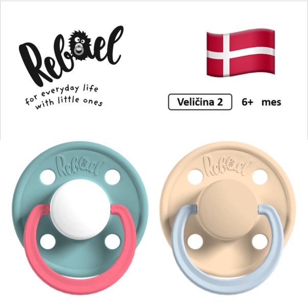 REBAEL cucle za bebe, 6+ mes, 2 kom, Morska pena i Badem, RBL23572060