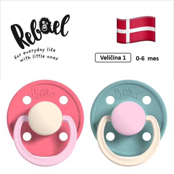 REBAEL varalice za bebe, 0-6 mes, 2 kom, Salmon i Morska pena, RBL15121321