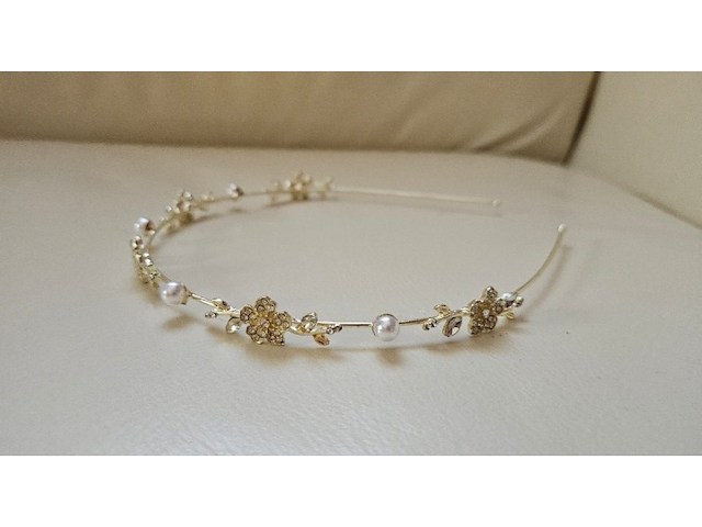 Gold Floral Pearl &; Crystal rajf, novo