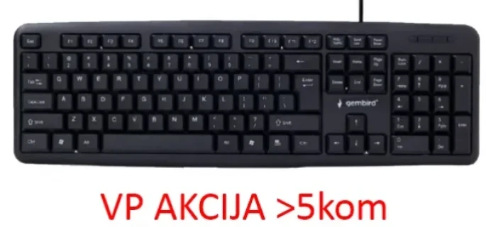 KB-U-103 ** Gembird Standardna tastatura US layout black USB A (288)
