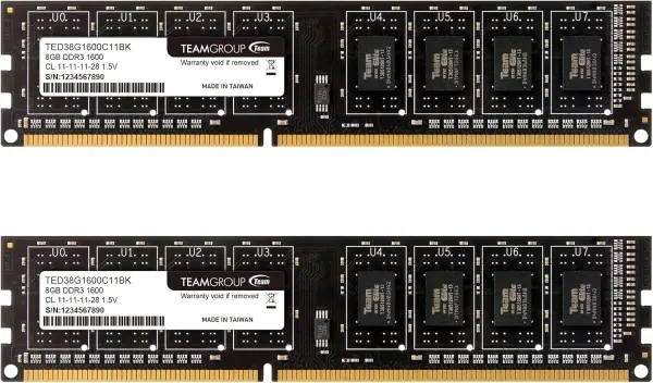 TEAM GROUP TeamGroup DDR3 TEAM ELITE UD-D3 16GB (8GBx2) 1600MHz 1,35V 11-11-11-28 TED3L16G1600C11DC01