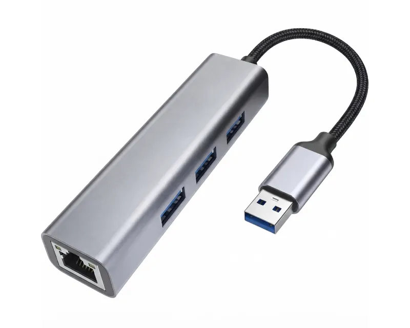 E-GREEN USB 3.0 - HUB (3 port USB 3.0 + 1port fast ethernet 1000Mbs)