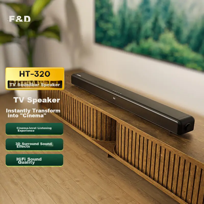 F&D Soundbar zvučnik HT-320, USB, AUX, Crni