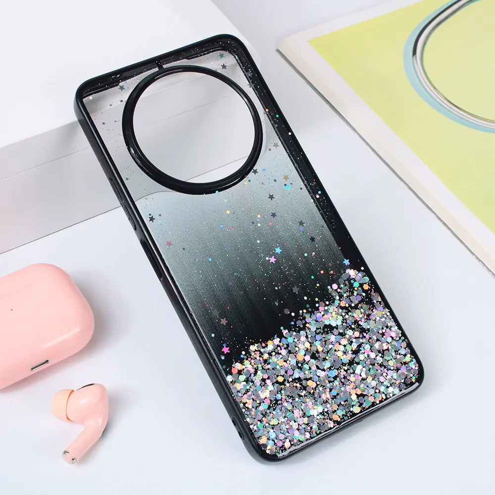 Maska za mobilni telefon Xiaomi Redmi A3 FRAME GLITTER, Crna