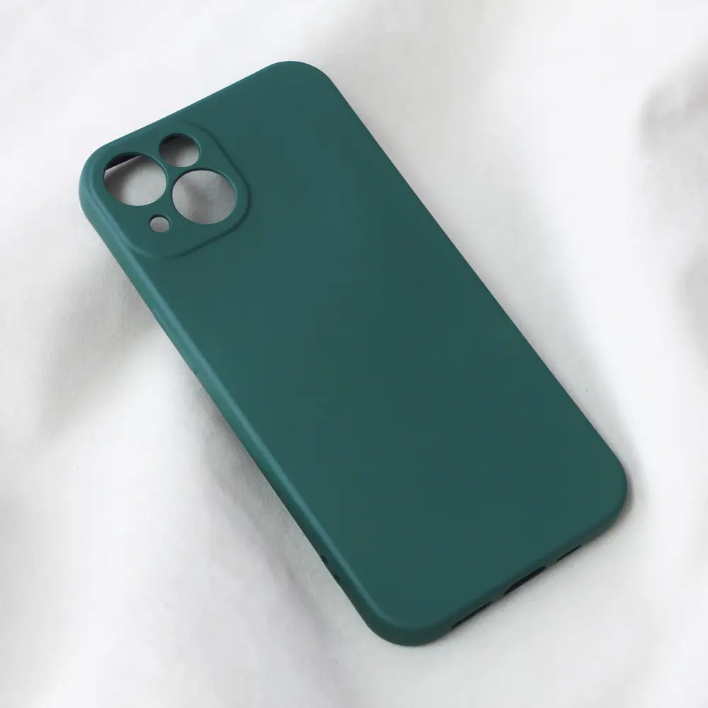 TERACELL Torbica Soft Velvet za iPhone 13 6.1 tamnozelena
