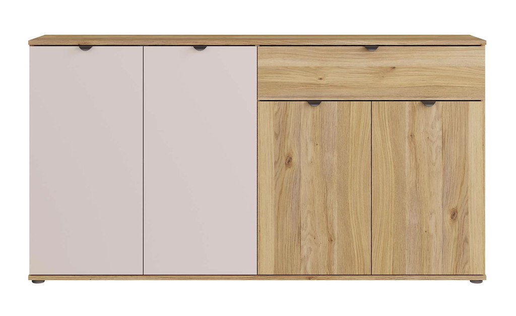 Sumica komoda 159,3x34,8x84 cm mauvella hrast/pesak