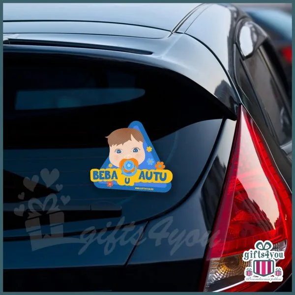 Beba u autu – Plavo narandžasta