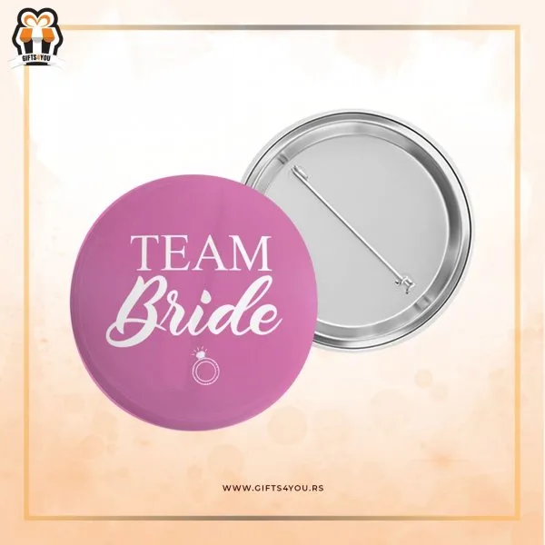Bedž – Team bride pink