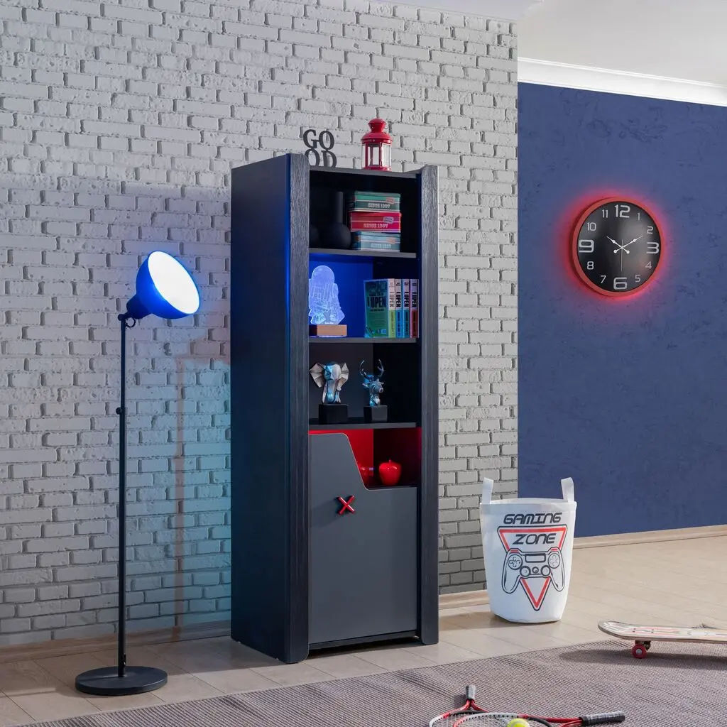Hanah Home Polica za knjige, Crna