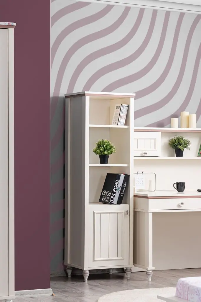 Hanah Home Polica za knjige, Bela