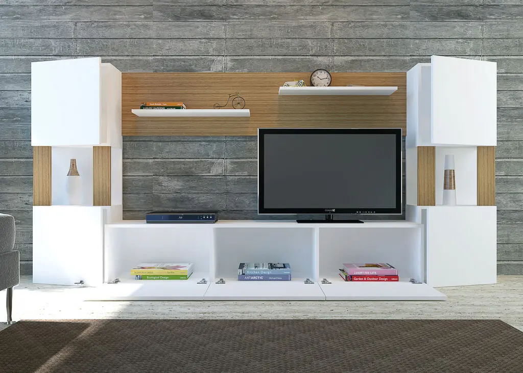 Hanah home TV Komoda Lore Hrast-Bela