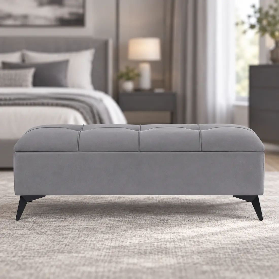 Grantex Line Tabure Soft Maxi, 122x35x45 cm, Sivi
