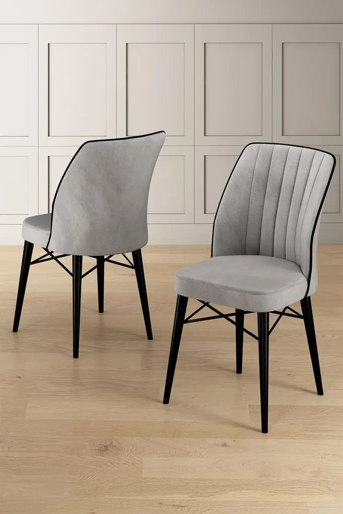 Hanah Home Set stolica, 4 komada, Sivi