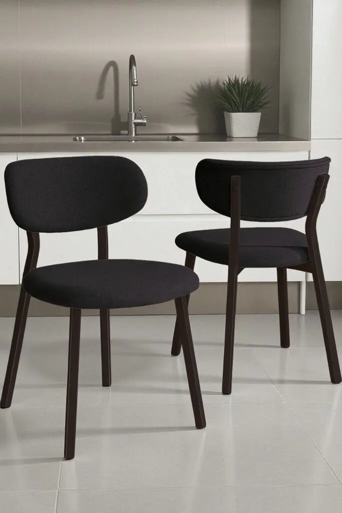 Hanah Home Set stolica, 4 komada, Antracit