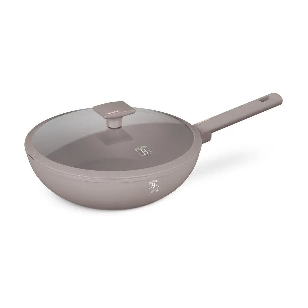Berlinger Haus Wok tiganj sa poklopcem Taupe Collection BH-8094, 28cm, Smeđi