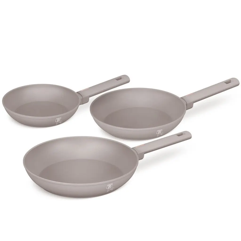 Berlinger Haus Set tiganja Taupe Collection BH-8108A, 3 komada, Smeđi