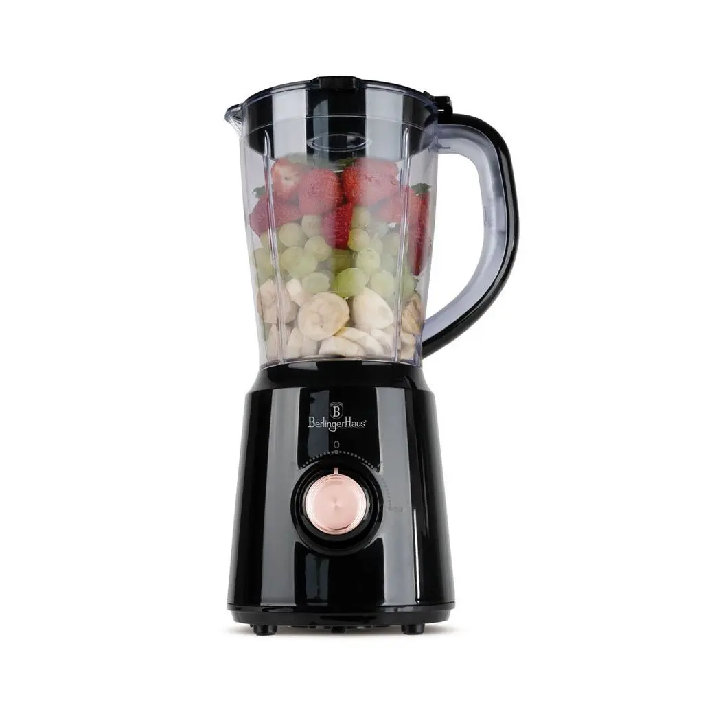 Berlinger Haus Blender sa plastičnim bokalom od 1,5L Black Rose Collection BH-9464, 500W, Crni