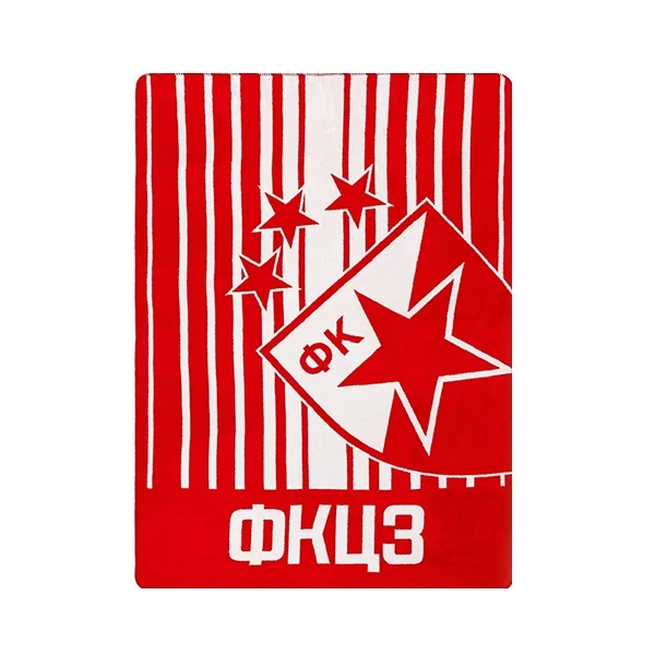 Ćebe Crvena Zvezda FKCZ 25 150x200cm pamuk akril Poliester crvena bela