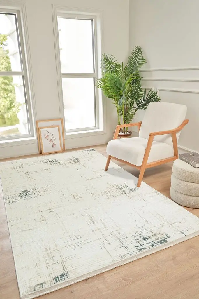Conceptum Hypnose Tepih Kadifem Kd012, 100x300 cm, Beli