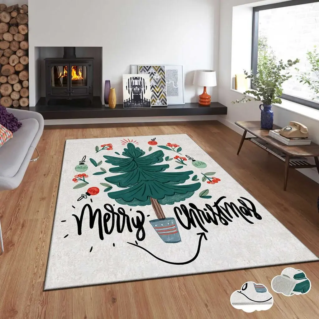Conceptum Hypnose Tepih sa novogodišnjim motivima Asr-Crpt-74, Pravougaoni, 100 x 180 cm, Šareni
