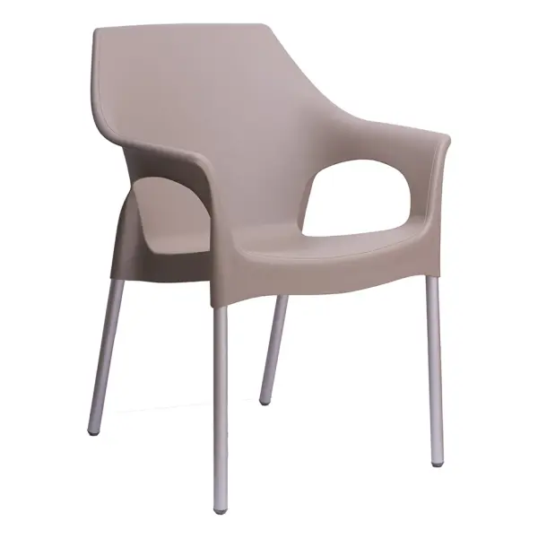 Mks Baštenska stolica Stella sa naslonima za ruke, Bež