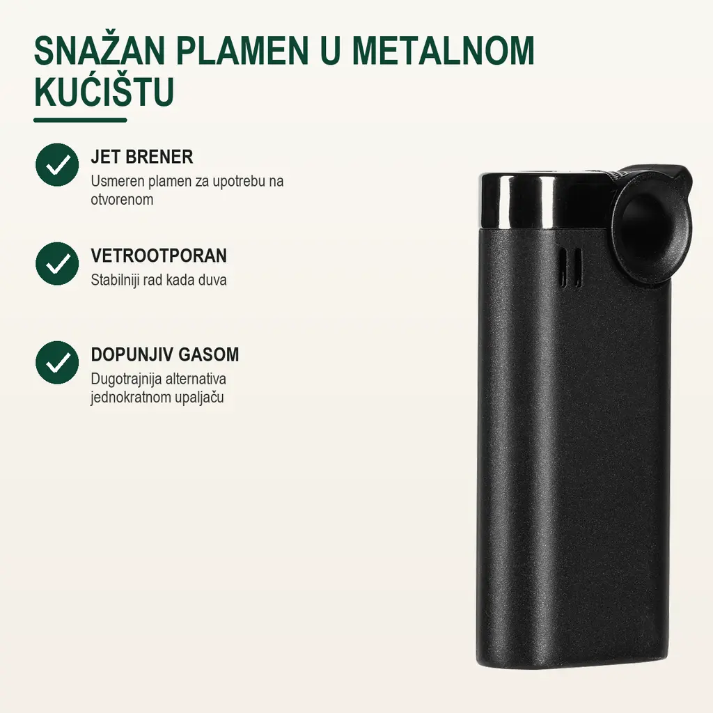 Army Metalni brener upaljač Don, Crni