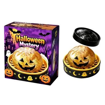 DOWMOO HALLOWEEN MYSTERY DUMPLING SQUISHY TOY - GOLD PUMPKIN