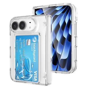 IPHONE DUO PROZIRNA FUTROLA SA DRŽAČEM ZA KARTICE