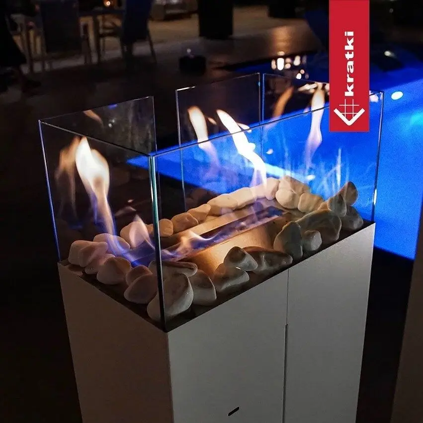 Kratki Samostojeći bio kamin Romeo tuv, Beli
