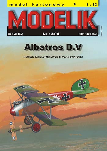 Modelik 13_04 Albatros D.V German fighter WWI