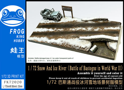 NEW! Frog King Hobby 72020 War Diorama Series Battle of the Bastogne Snowy Battlefield Scenes