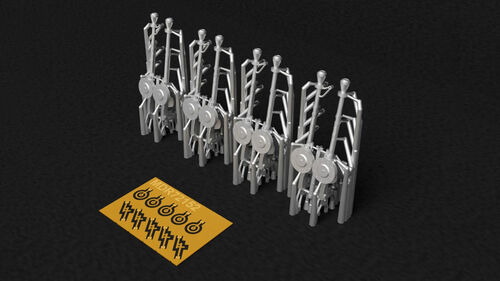 NEW! Metallic Details MDR72194 Soviet DA-2 7.62 mm Twin Aircraft Machine Gun (4 pcs / 3D-Printed)