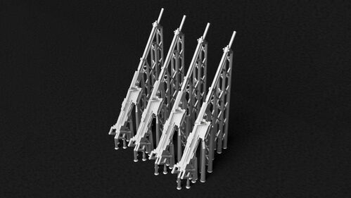 NEW! Metallic Details MDR72195 Soviet Berezin UBT 12.7 mm Aircraft Turret Machine Guns (4 pcs / 3D-Printed)