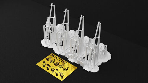 NEW! Metallic Details MDR72152 Vickers F - Aircraft Machine Gun (4 pcs / 3D-Printed)