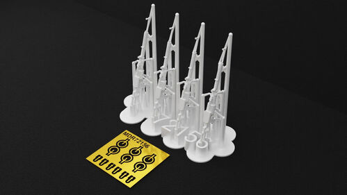 NEW! Metallic Details MDR72156 7.62 mm ShKAS Aircraft Machine Gun (4 pcs / 3D-Printed)