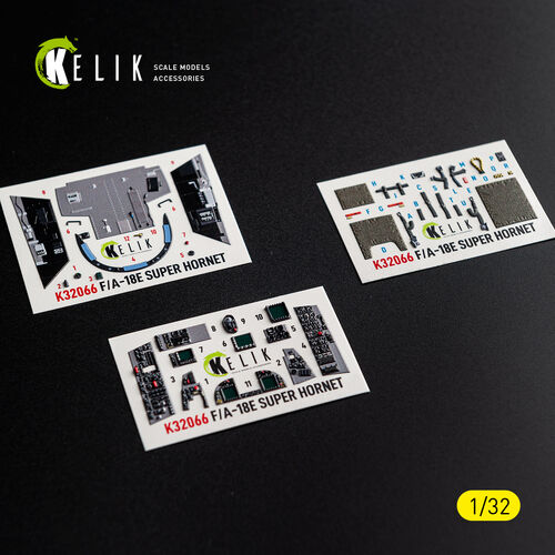 NEW! KELIK K32066 Boeing F/A-18 E Super Hornet - Interior 3D Decals (for Trumpeter Kits)