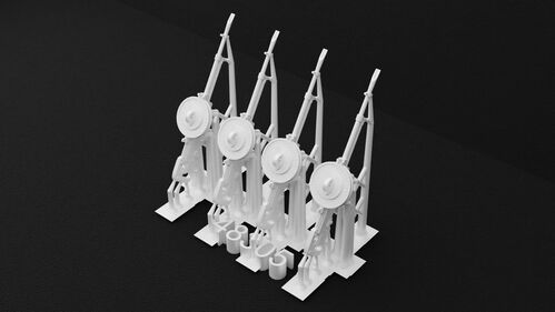 NEW! Metallic Details MDR48305 Vickers K - Aircraft Machine Gun (4 pcs / 3D-Printed)