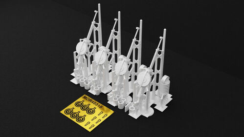 NEW! Metallic Details MDR48318 7.62 mm Degtyaryov DA Aircraft Machine Gun (4 pcs / 3D-Printed)