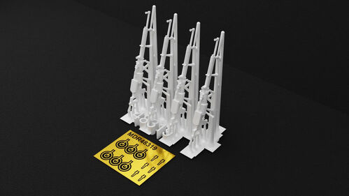 NEW! Metallic Details MDR48319 7.62 mm ShKAS Aircraft Machine Gun (4 pcs / 3D-Printed)