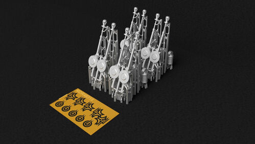 NEW! Metallic Details MDR48338 Soviet DA-2 7.62 mm Twin Aircraft Machine Gun (4 pcs / 3D-Printed)