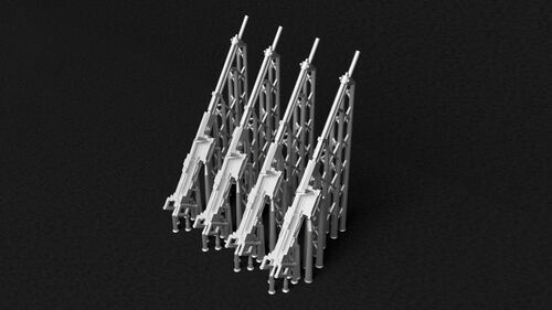 NEW! Metallic Details MDR48339 Soviet Berezin UBT 12.7 mm Aircraft Turret Machine Gun (4 pcs / 3D-Printed)