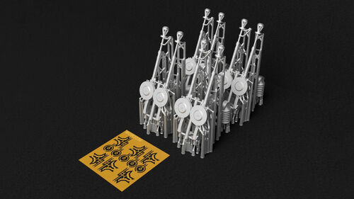 NEW! Metallic Details MDR3298 Soviet DA-2 7.62 mm Twin Aircraft Machine Gun (4 pcs / 3D-Printed)