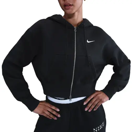 Nike Ženska dukserica NSW Phoenix Crop HV2426-010, Crna