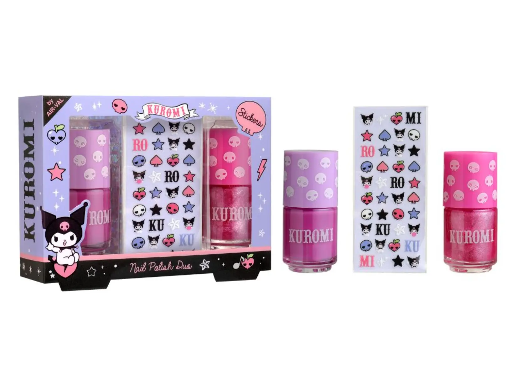 Kuromi set za nokte 2x7 ml + stikeri