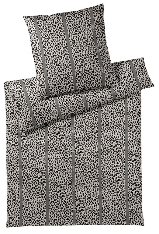 Joop! POSTELJINA Leo Stripe 200/200 cm makosaten siva